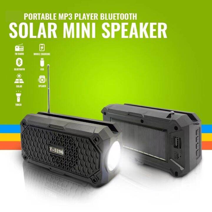 Solar Rechargeable KUKU Radio K-1 with USBTF MP3 Player and LED ...