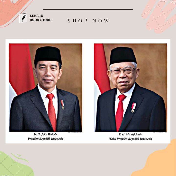 Poster Presiden Dan Wakil Presiden (2019-2024) Ukuran 35X50 dan 25X35 [ORIGINAL] | Lazada Indonesia