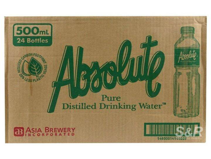 Absolute Pure Distilled Drinking Water 24 bottles | Lazada PH