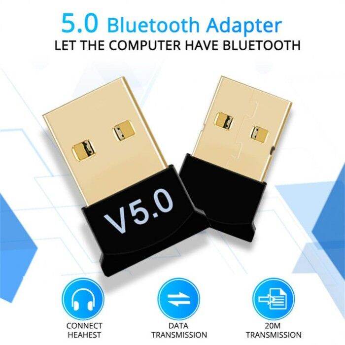 Adapter PC Laptop Dongle Bluetooth V 5.0 Transmitter Receiver Mini USB ...