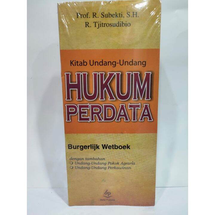 BUKU Kitab Undang Undang Hukum Perdata BW , Prof.R.Subekti | Lazada ...
