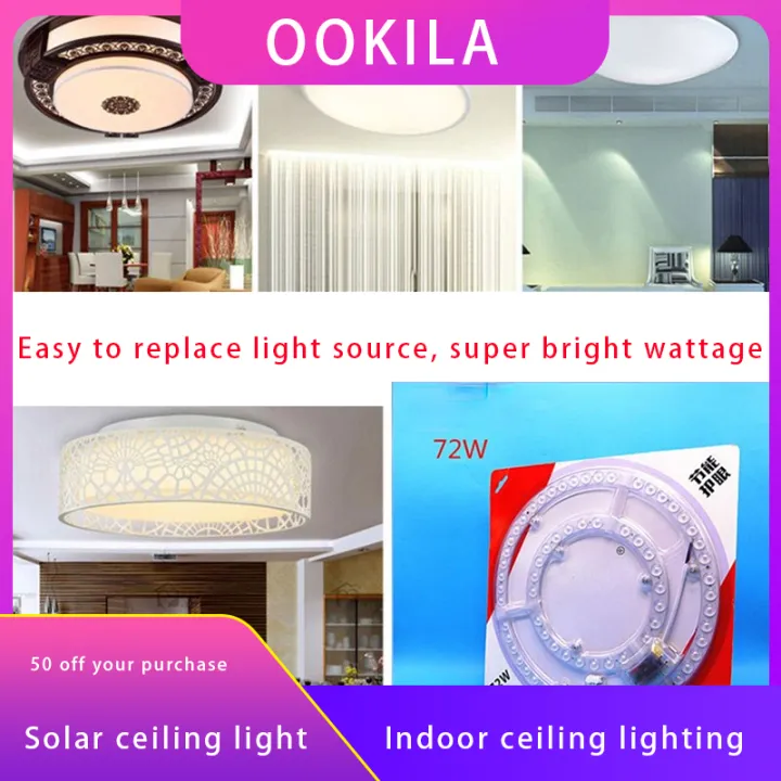ookila ceiling lights Module Source Ceiling Lamp Indoor 72W 48W 36W 24W 18W 12W Round 220V PCB ...