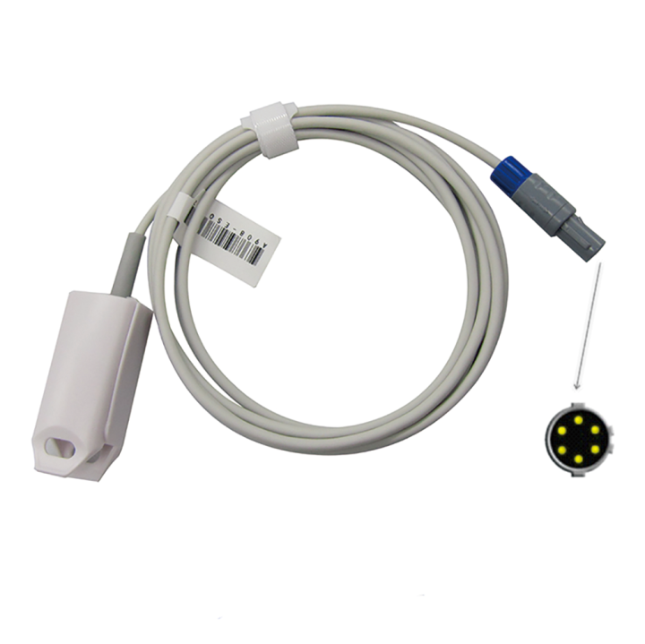 Compatible with HUATENG 6 Pin Double Slot Type of Monitor Spo2 Probe ...