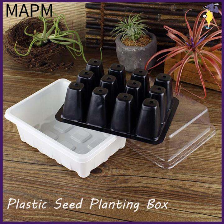 MAPM 6/12Cells Gardening Greenhouse Germinating Box Plastic Office ...