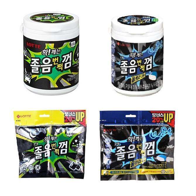 Lotte Ultra Anti-sleeping Sleep-Wake Gum Powerful Menthol Candy Throat ...