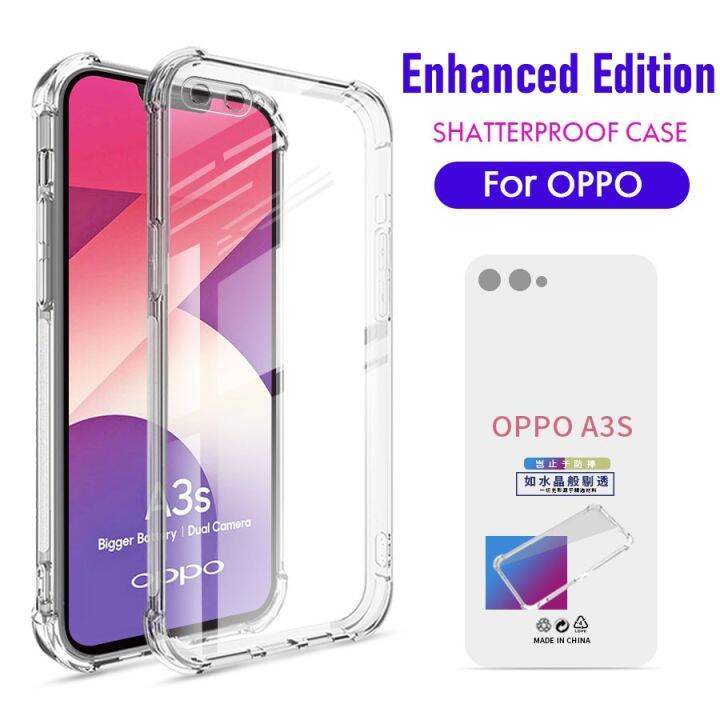 ฝาครอบป้องกันซิลิโ กันกระแทกเคสใส สำหรับ Oppo F11 F5 F7 F9 F15 Reno 7