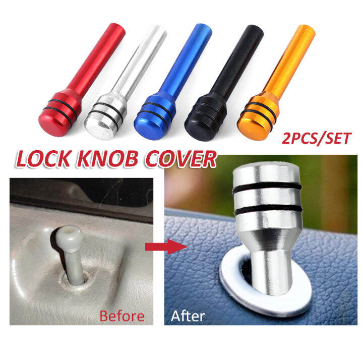 2PCS Universal Car Truck Interior Door Lock Knob Pull Pins Lock Pin ...