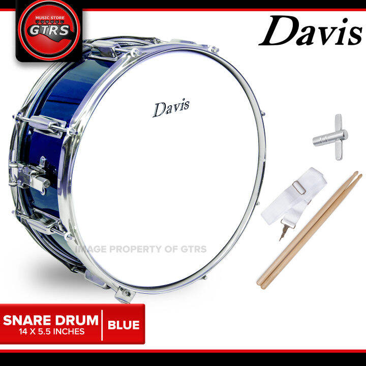Davis 14x5.5" Snare Drum with free Drumsticks and Drumkey | Lazada PH