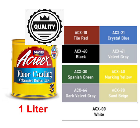 Davies Acreex 1 Liter Rubberized Chlorinated Floor Coating Litro 1L ...