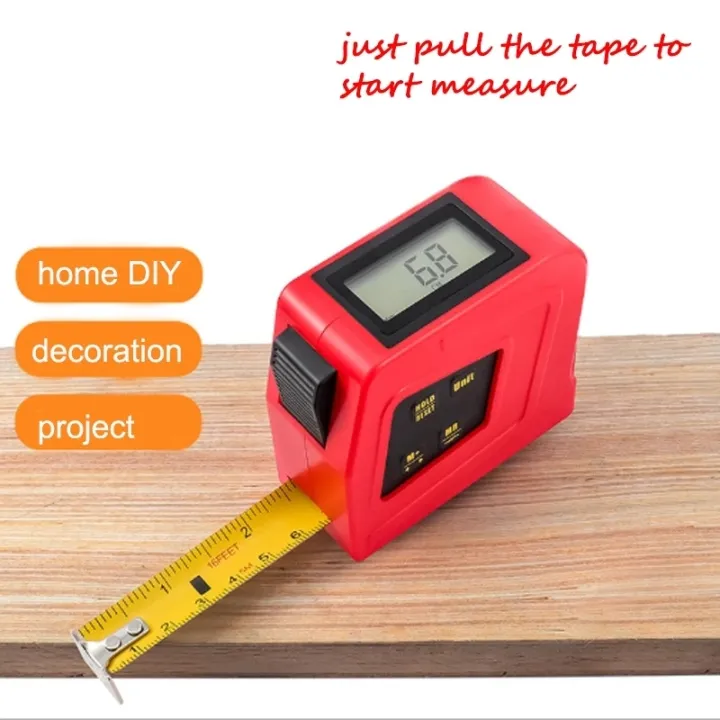 5m/16ft Portable Digital Measure tape with LCD Display Measuring Tape ...