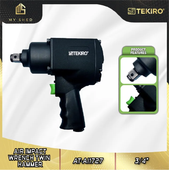 TEKIRO 3/4" Air Impact Wrench Twin Hammer Alat Pembuka Baut Tenaga ...
