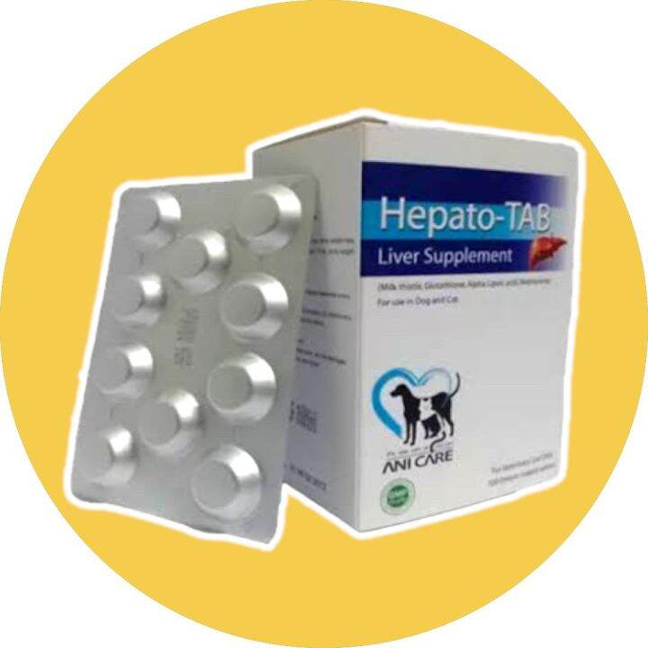 Hepato Tab 100 tab วิตามินบำรุงตับ 100 เม็ด อาหารเสริมโรคตับ แมว สุนัข ...