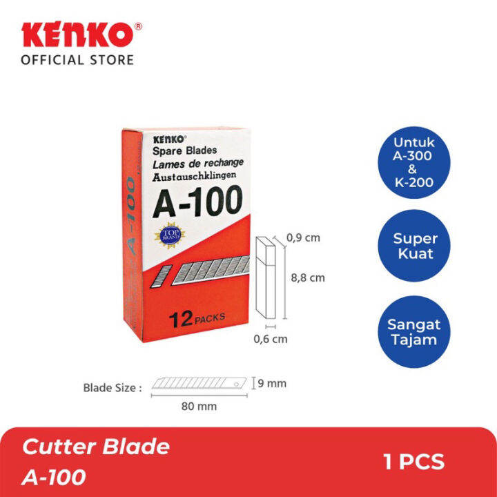 KENSHO Isi Refill Kenko Cutter Blade A - 100 | Lazada Indonesia