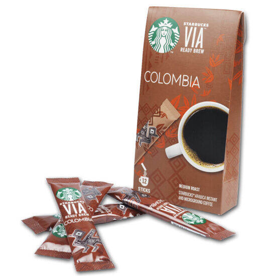 VIA COLOMBIA Ready Brew Medium Roast Starbucks 12ซอง (BestBefore☕ ...
