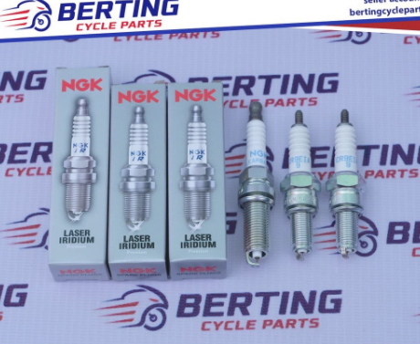 3PC LASER IRIDIUM SPARK PLUG SET NGK Rouser NS200 200NS RS200 Dominar 400 Genuine LKAR8AI-9 ...