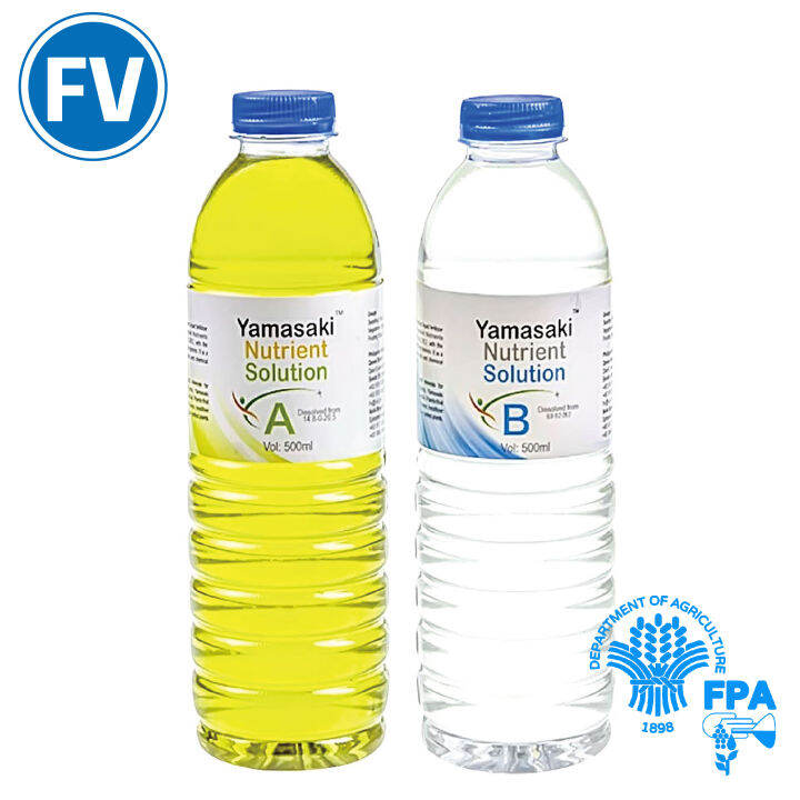 Yamasaki Hydroponics Solution 500mL Set hydroponic solution, nutrient ...