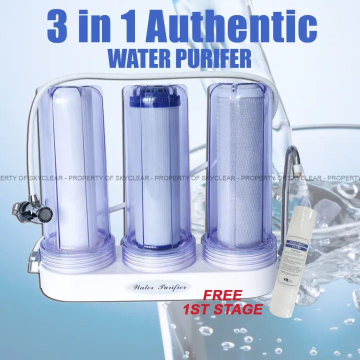 Authentic Heavy Duty 3 in 1 Water Purifier Complete Set with free 1st ...