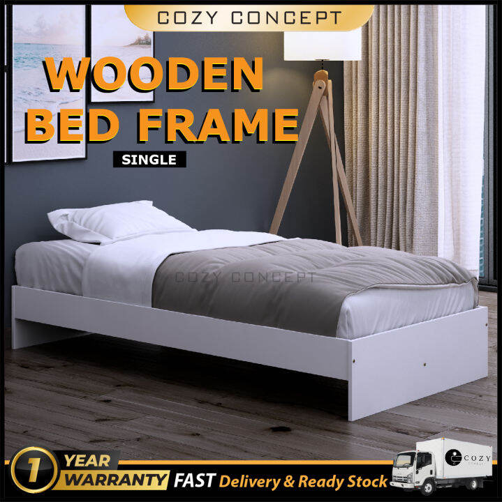 (2 Warna) 3ft 3 kaki Katil Single Kayu Wooden Single Bed Frame Katil ...