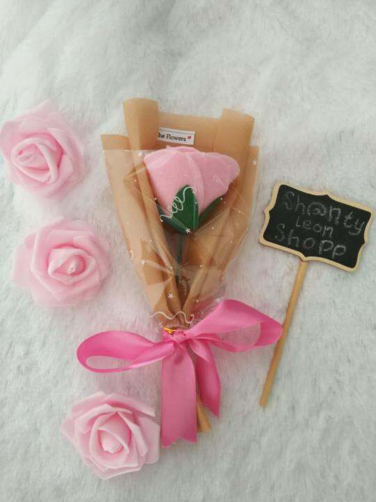 buket bunga artificial | bunga satuan pink tanpa pre order | Lazada ...