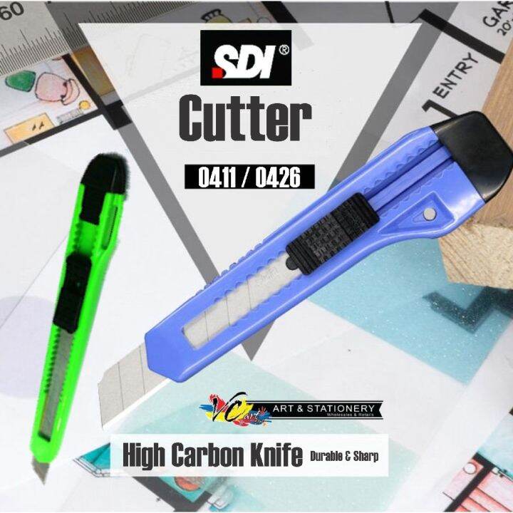 SDI Cutter Knife 0411A / 0426A Student Knife Pisau Pemotong Office ...