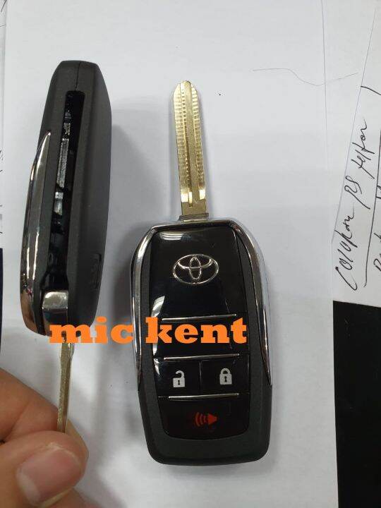 Casing Kunci Lipat Flip Key Toyota 3 Tombol Innova Fortuner Hilux ...