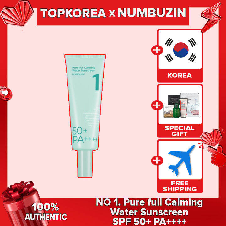 ★Numbuzin★ NO 1. Pure full Calming Water Sunscreen SPF 50+ PA++++ 50ml ...