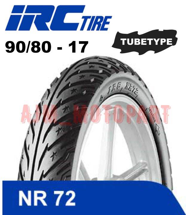 BAN IRC RING 17 BELAKANG NR72 80/90 TUBETYPE (pakai ban dalam) | Lazada ...