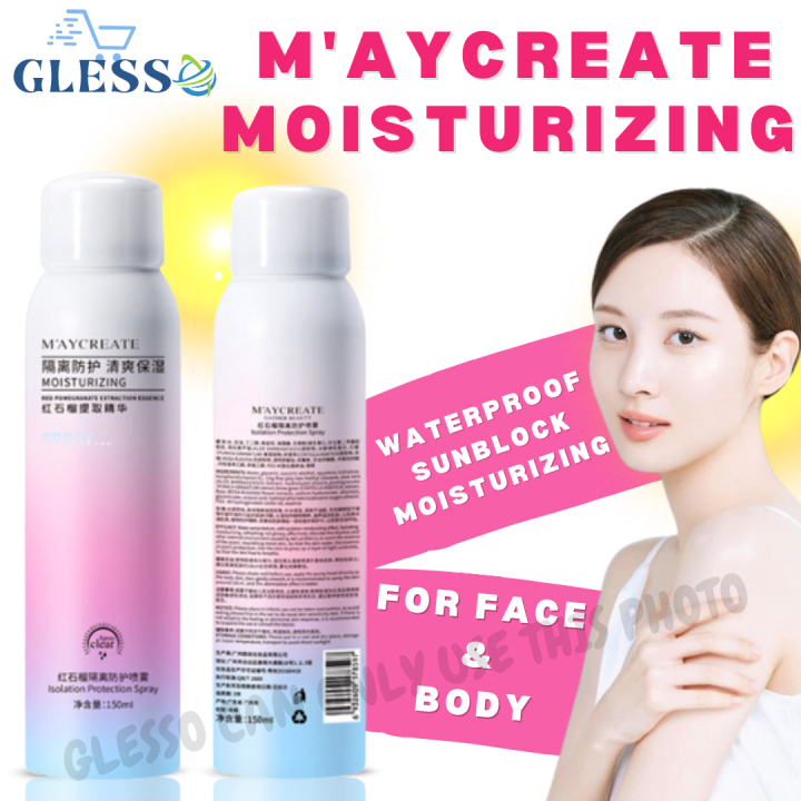 Maycreate Whitening Sunblock Moisturizer Sunscreen and Aftersun Spray Original Sunscreen Spf 50 ...