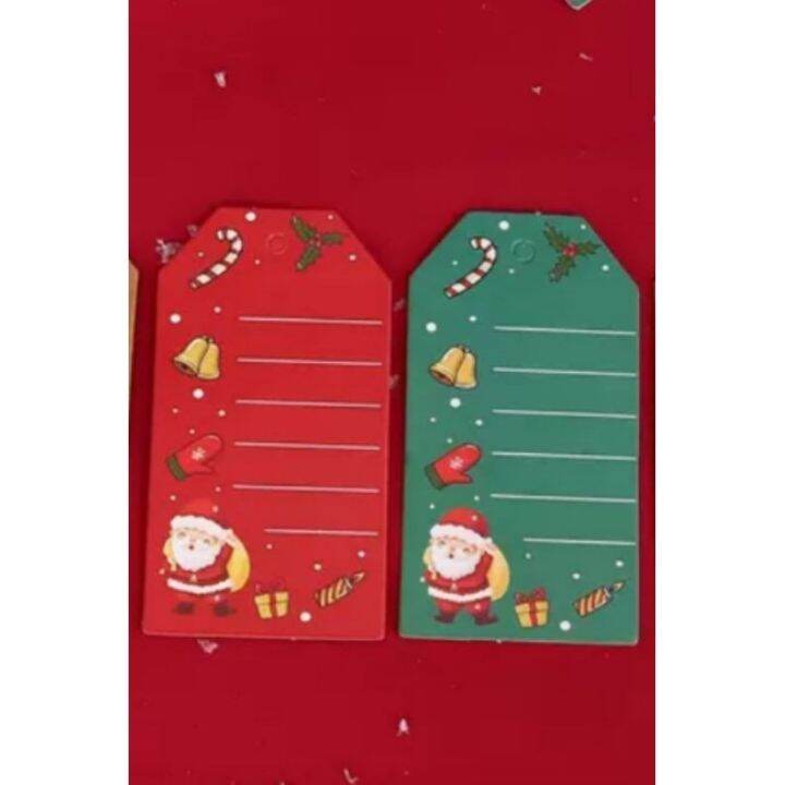 10pcs Hangtag Natal Hang Tag Natal Kartu ucapan natal hangtag merry ...