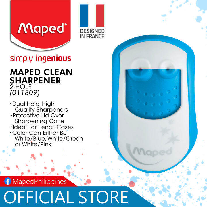 MAPED Clean Sharpener | 2-holes | Plastic | In Blister Pack | 030210 ...