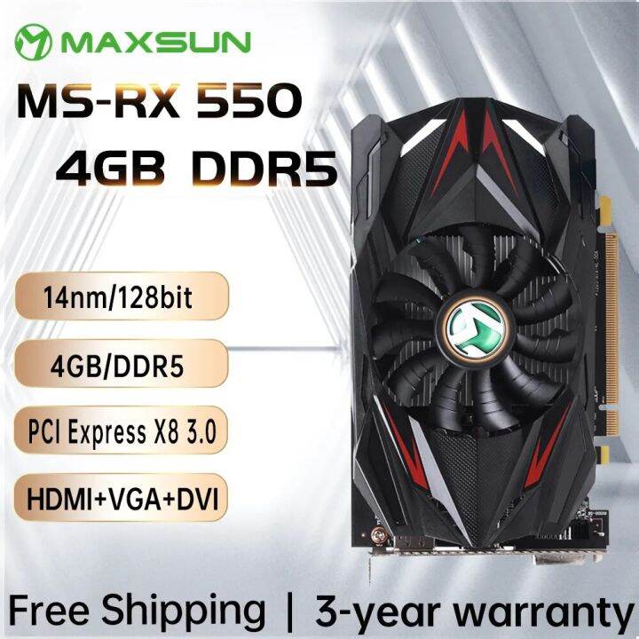 RX 550 4G RX 550 4G MAXSUN Graphics Card RX580 2048SP 8G AMD GPU RX550 ...
