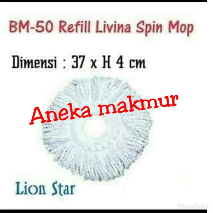 REFIL PEL LIVINA SPIN MOP LION STAR BM 50 | Lazada Indonesia