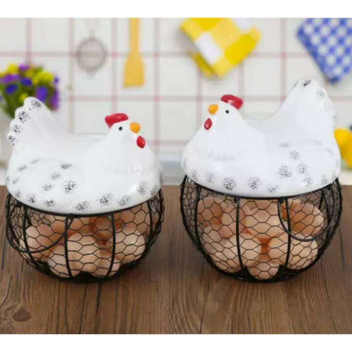 Kitchen Egg Storage Basket Ceramic Egg Storage Basket Bekas Telur Ayam ...