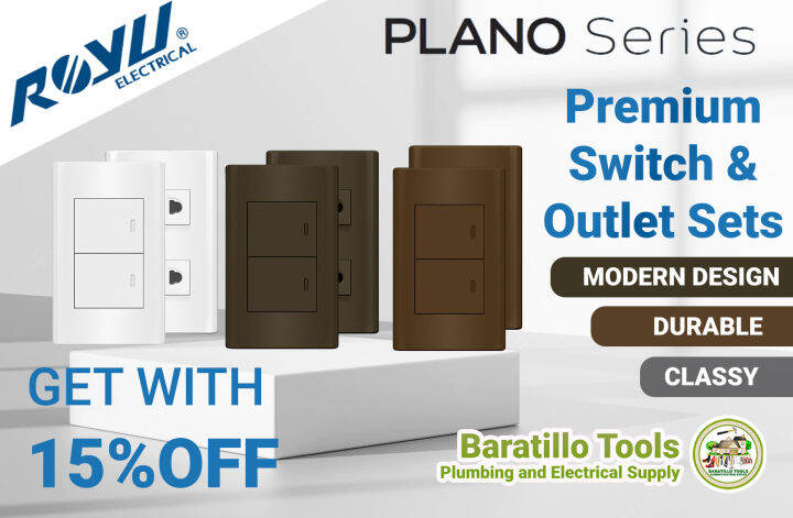 Original ROYU Plano Series White, Dark Gray and Dark Wood Switch ...