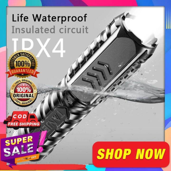Original TANJE Flashlight Special Forces Strong Light Charging Charging ...