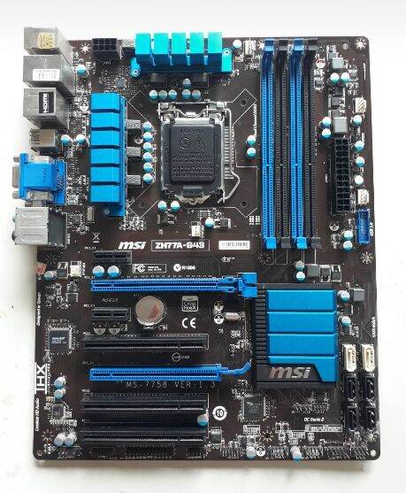 MAINBOARD เมนบอร์ด MSI ZH77A-G43 Intel Z77 LGA 1155 DDR3 SATA Speed 6Gb ...