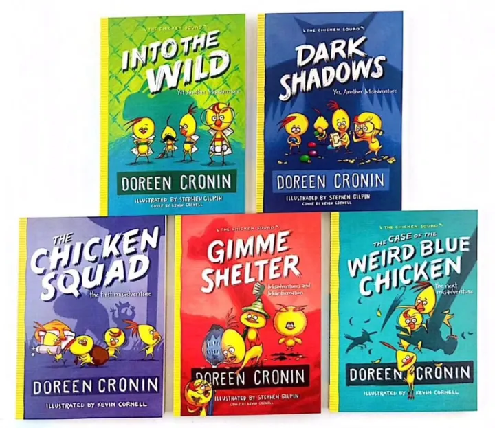 The Chicken Squad Doreen Cronin 5 books set,English funny book for kids ...