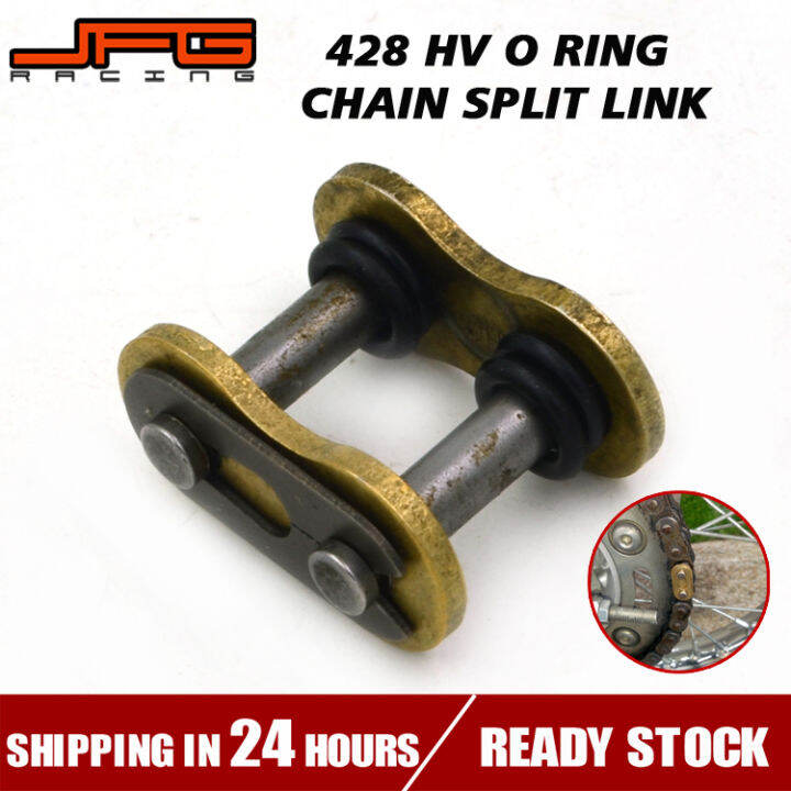 JFG Racing motorcycle 428 HV O Ring Chain Split Link Gold For DID Chain ...