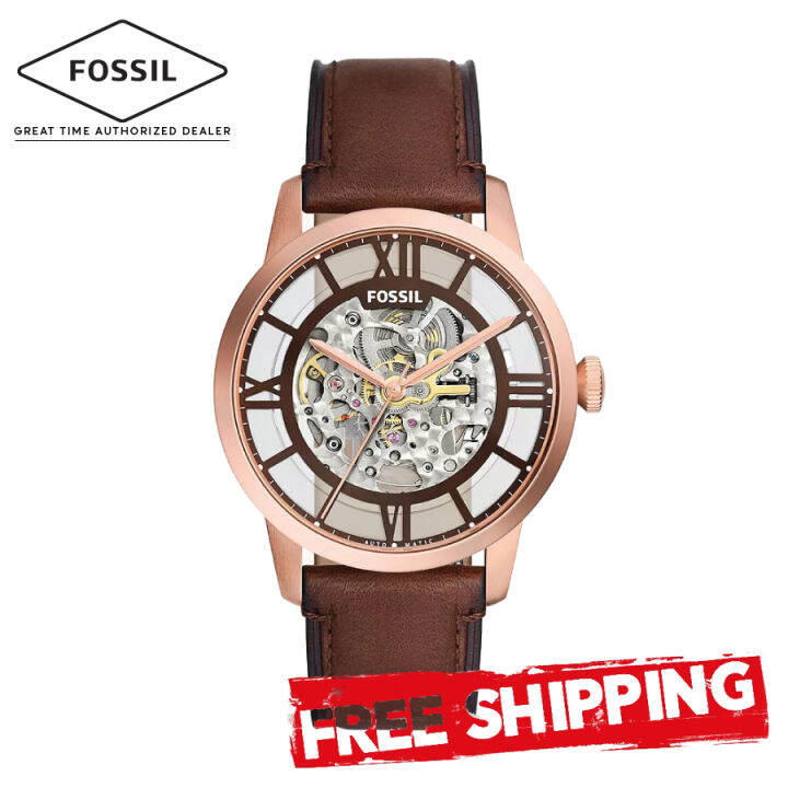 [Official Warranty] Fossil ME3259 Men's Townsman Automatic Brown ...