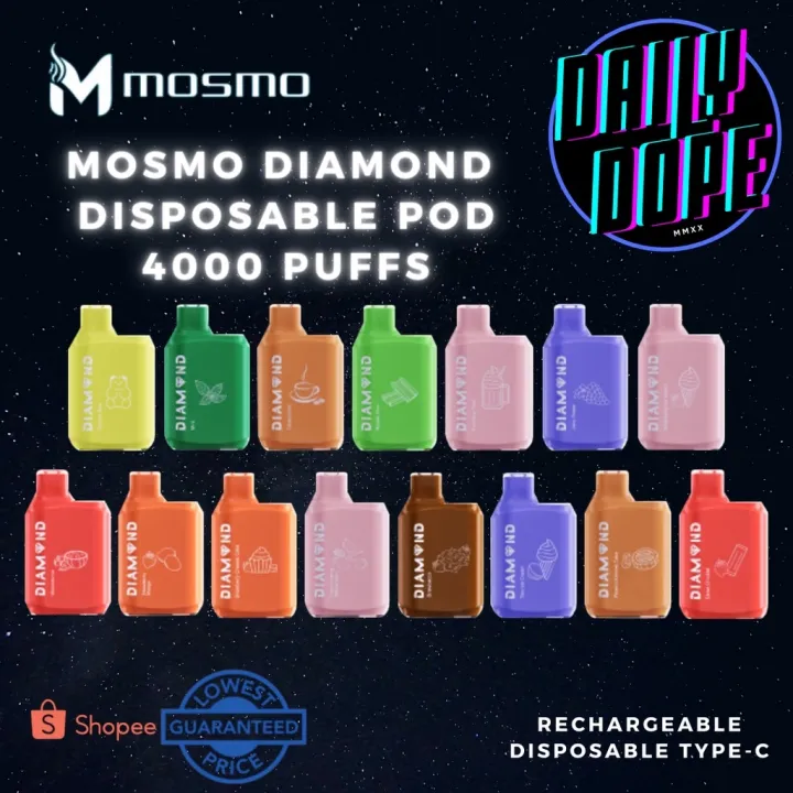 {Legit} Mosmo Diamond Pod Mosmo Vape 4000 Puffs Mosmo Diamond 4000 ...