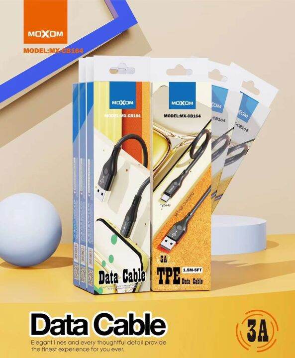 Moxom CB164 1.5 Meter 3A TPE Data Cable For Micro USB / Lightning ...