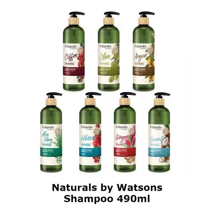 Naturals by Watsons Shampoo 490ml - Argan / Tea Tree / Coconut / Aloe ...