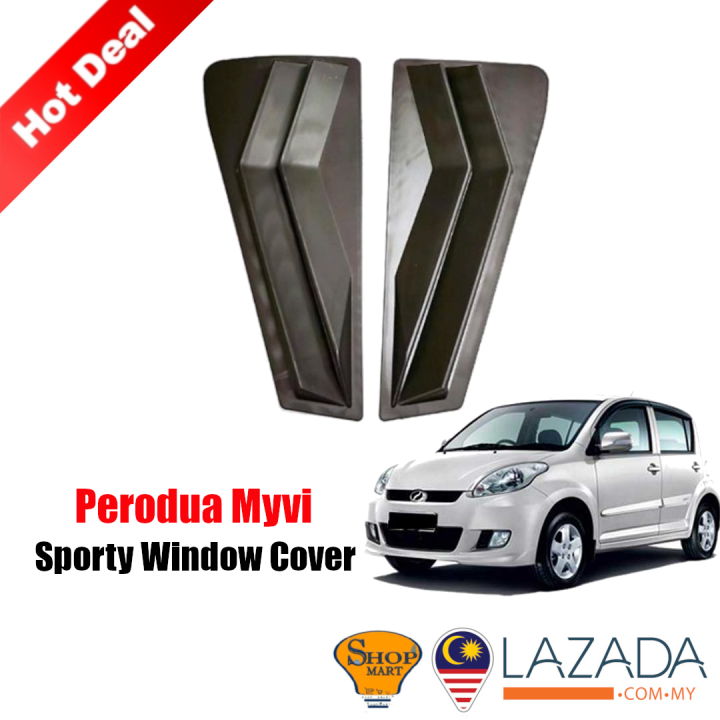 Perodua Myvi Car Window Cover Shark Sporty Window Cover Louver Mustang ...