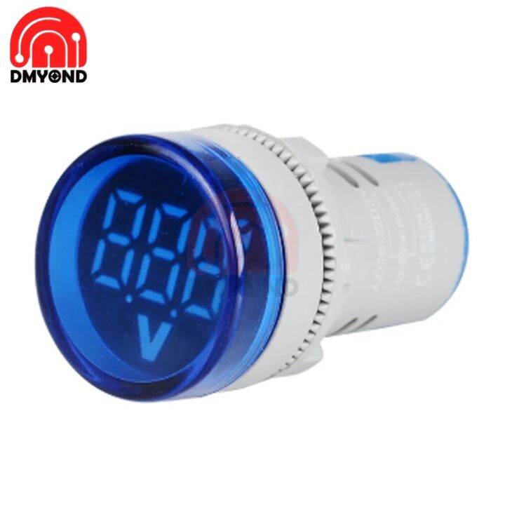 0-100V DC 12V 24V 22mm LED Digital Display Voltmeter Voltage Indicator ...