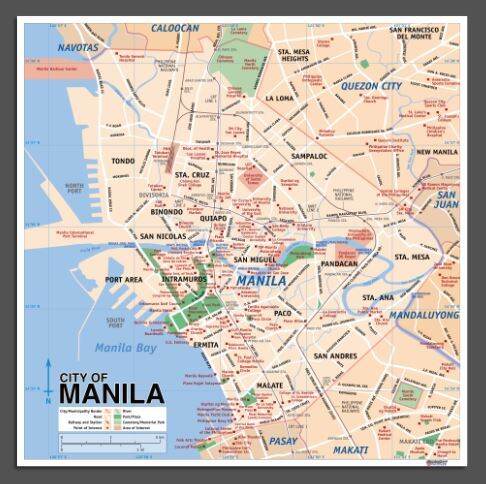 TARPAULIN POSTER MANILA CITY MAP SMALL & BIG | Lazada PH