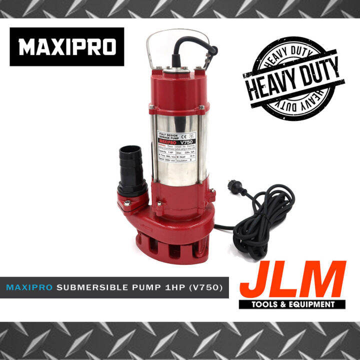 MAXIPRO Submersible Pump (Sewage Type) 1HP (V750) | Lazada PH