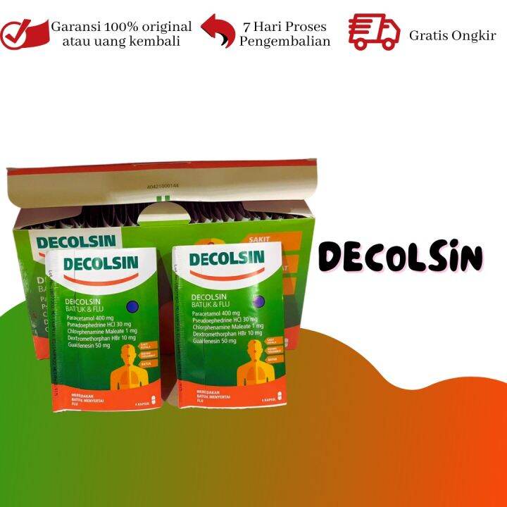 Decolsin Capsules - Meredakan Batuk, Pilek, dan Flu | Lazada Indonesia