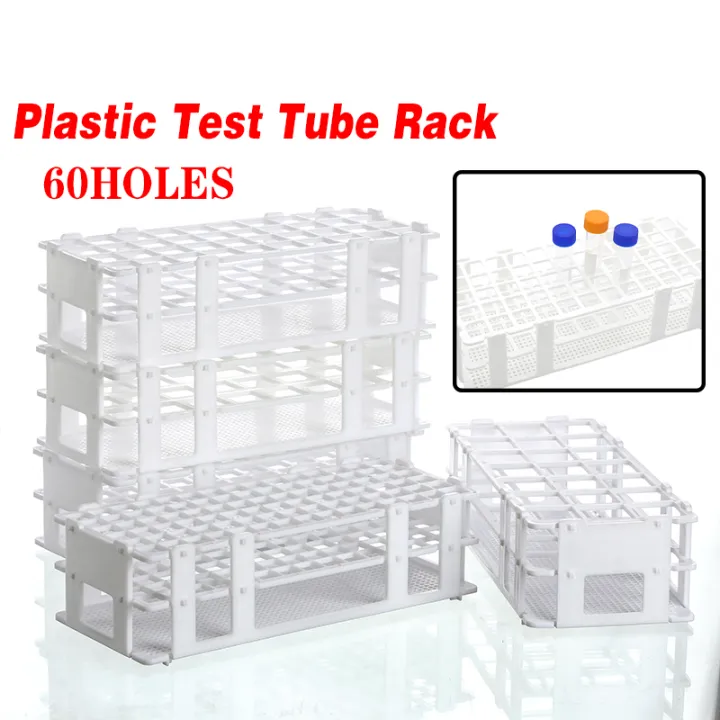 60 Plastic Test Tube Rack Detachable Lab Test Tube Stand For 16mm Test ...