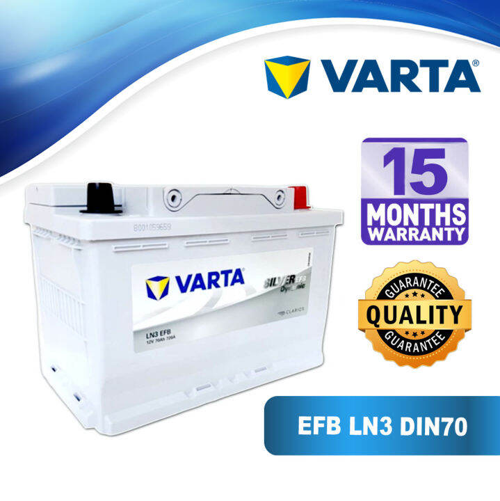 VARTA DIN70 EFB LN3 Silver Dynamic EFB Car Battery for Volkswagen Jetta ...