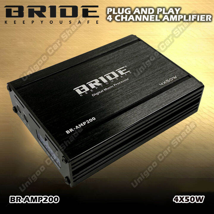 NEW Bride BR-AMP200 Plug and Play 4 Channel Amplifier Kereta Amplifier ...